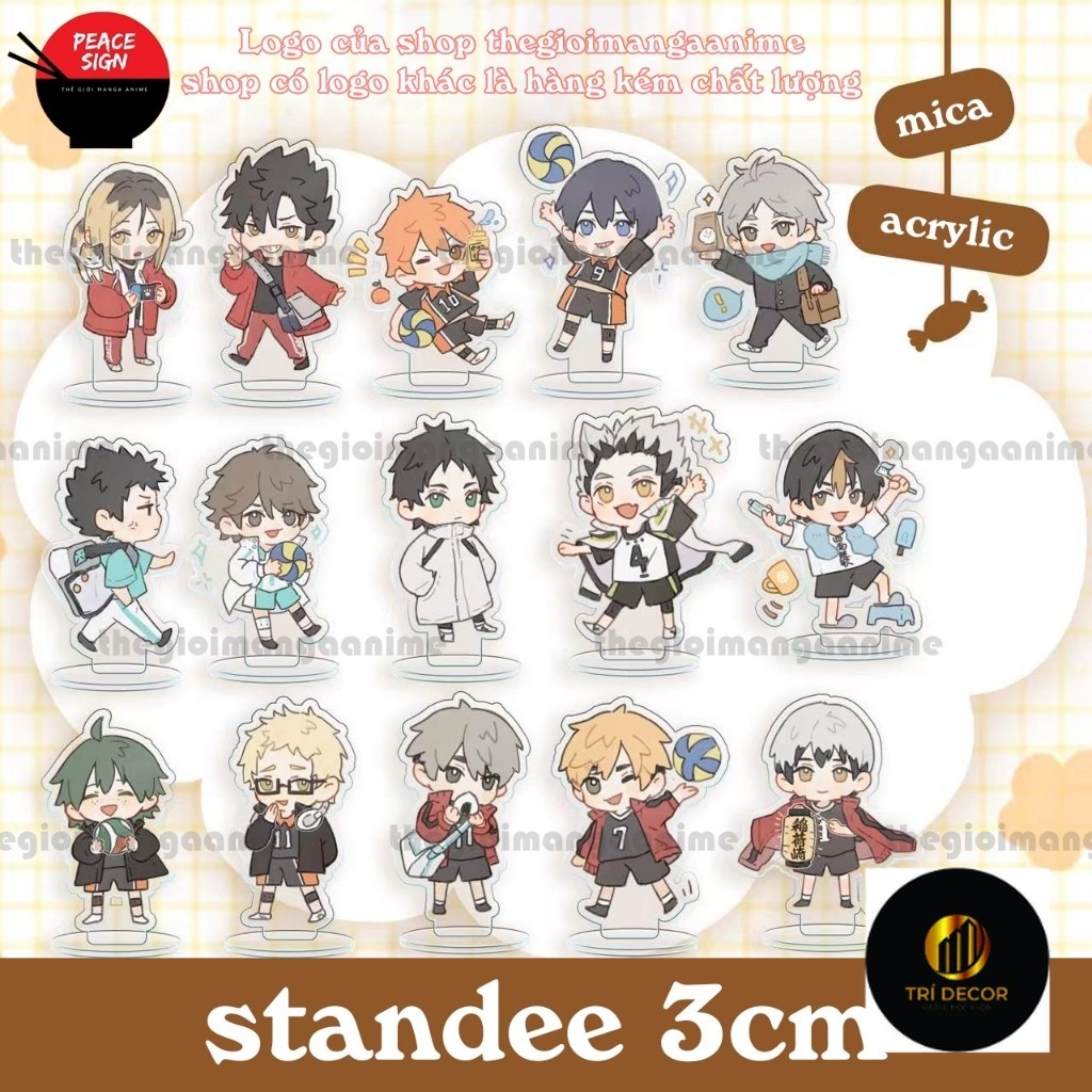 (3cm) HAIKYUU Model!! Ver UNIFORM mica standee statue printed with ...
