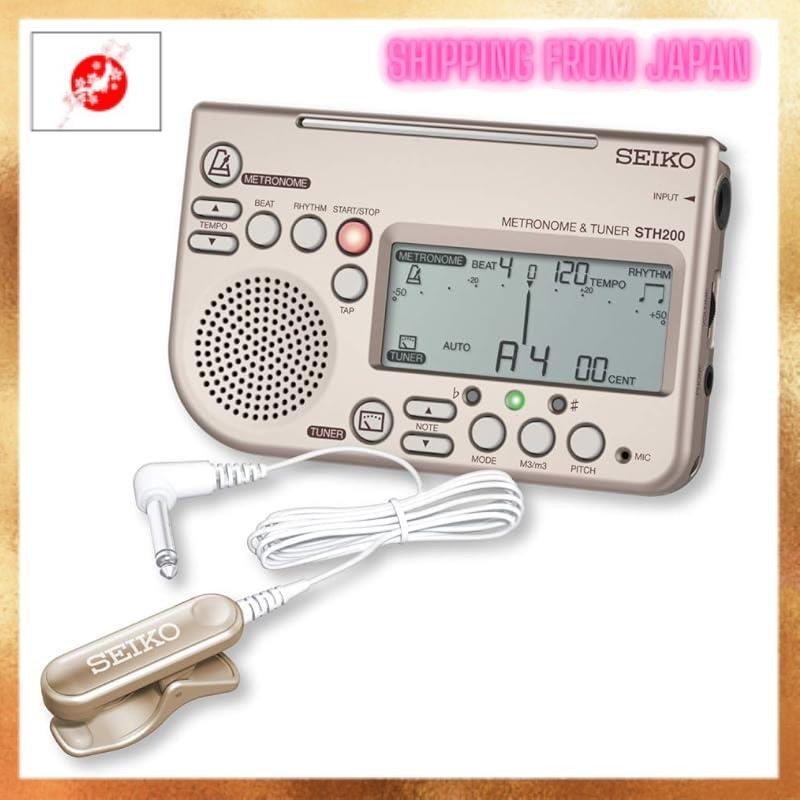 [From JAPAN]SEIKO Seiko Metronome & Tuner Black Pickup Mic, 2-Piece ...