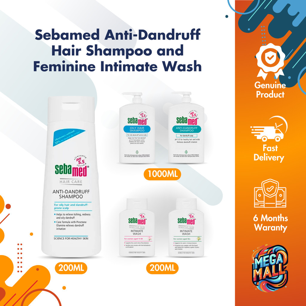Sebamed Anti-Dandruff Shampoo 200ml 1000ml Sensitive Intimate Wash ...
