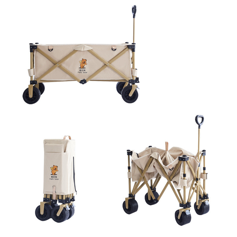 J-H/BTV4Camping Cart Push Cart Egg Roll Table Board Gathering Camp Cart ...