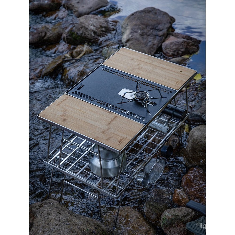 Coleman IGT Tea Table Stainless Steel Folding round Picnic Table Can ...