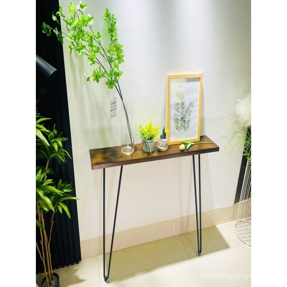 Creative Solid Wood Entryway Table New Chinese Style Solid Wood Light ...