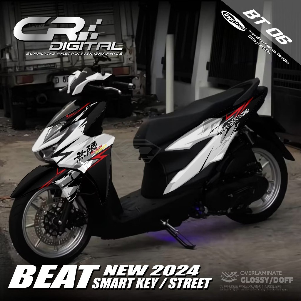 Newest Decal Sticker Honda Beat CBS STREET Smart Key Remote Full body ...