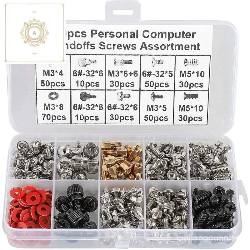 360PCS Personal Computer Screw,Pc Case Screws,Motherboard Standoffs for ...