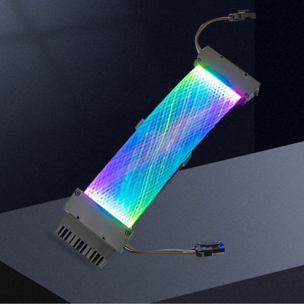 Viviwins RGB PSU Cables 24 Pin Addressable Power Extension Cable Mesh ...