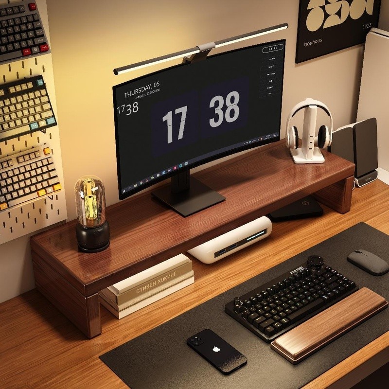 Desktop computer monitor booster stand desktop notebook stand office ...