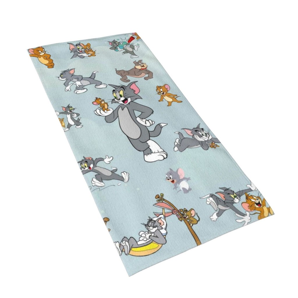 Tom And Jerry 30*60cm Cartoon Bathroom Towel Soft Absorbent Kitchen ...