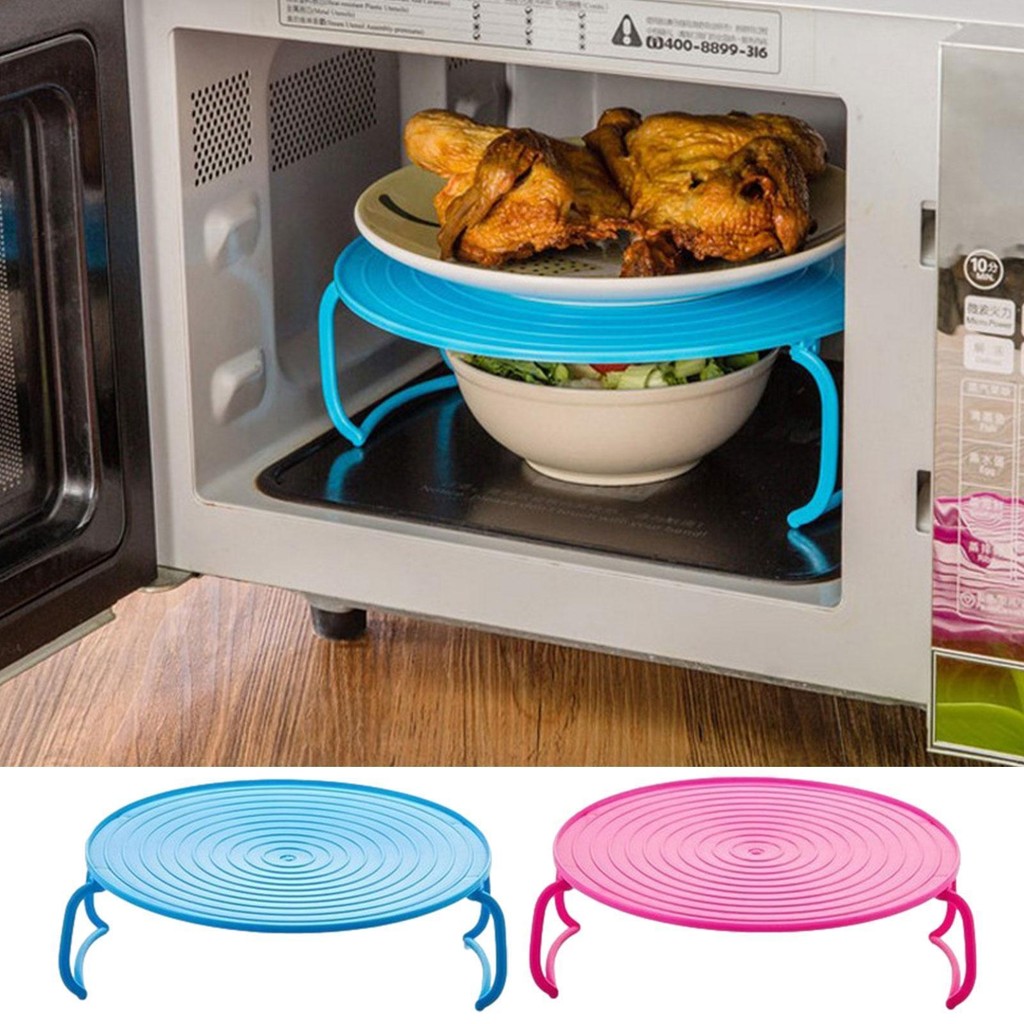 Microwave Double Plate Stacker Foldable Steaming Tray Microwave Plate ...