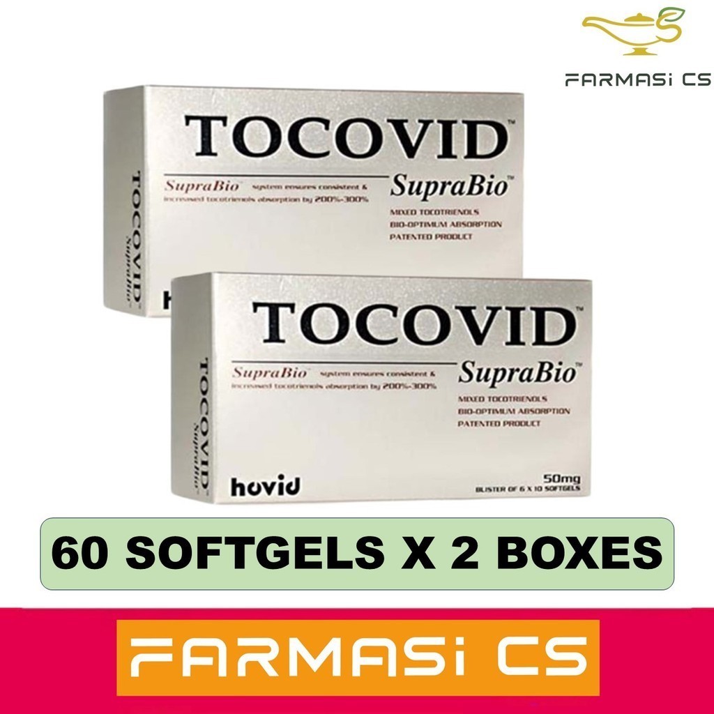 HOVID Tocovid Suprabio 50mg 60 Softgels x 2 Boxes (TWIN) EXP:06/2026 ...