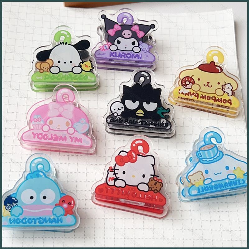 Sanrio double-sided clip PP clamp Kuromi acrylic scrapbook sticky note ...