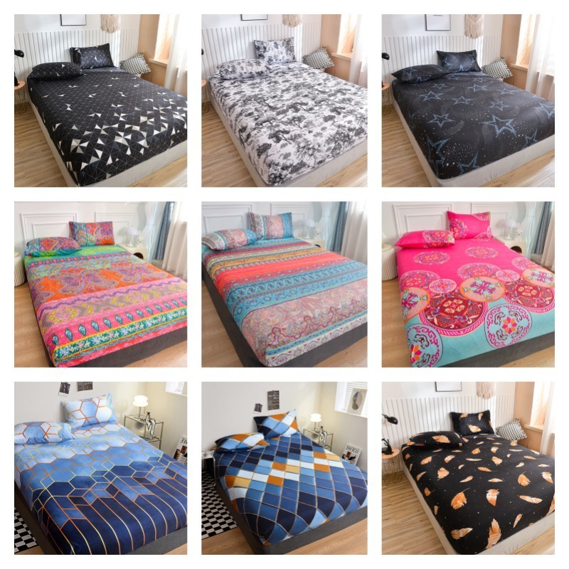 【Hot Sell Cadar】1 PC Bohemian Style Fashion Floral Print Fitted Sheet ...