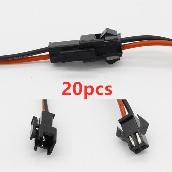 10 Pairs 2pin Connector 15cm Long JST SM 2 Pins Plug Male To Female ...