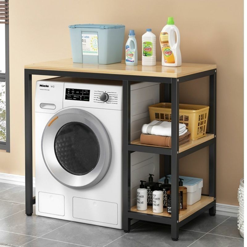 RUNZEU Washing Machine Rack Drum Floor Toilet Balcony Bathroom Shelf ...