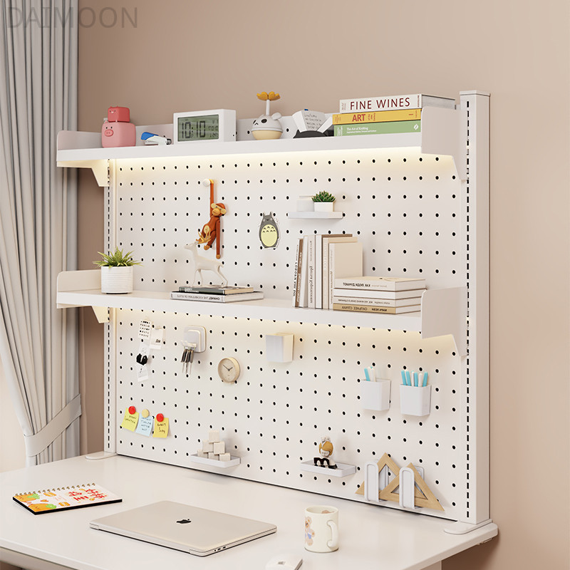 Adjustable-height Desktop Bookshelf Made of Iron with Perforated Boards ...
