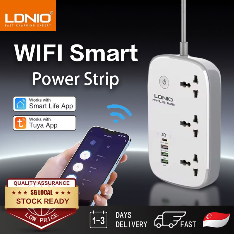 (SG)LDNIO WIFI Smart Power Socket Power Extension Strip Universal ...