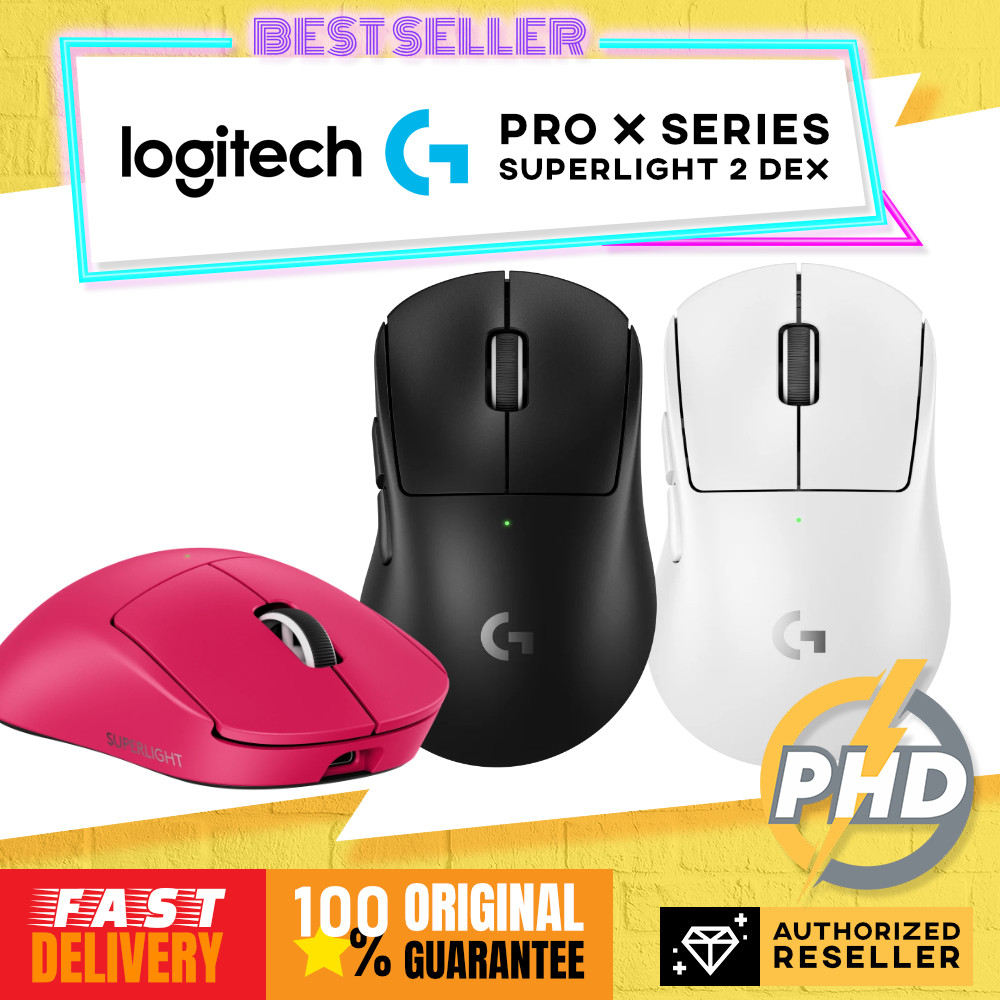 Logitech G PRO X SUPERLIGHT 2 DEX LIGHTSPEED Wireless Gaming Mouse, 60g ...