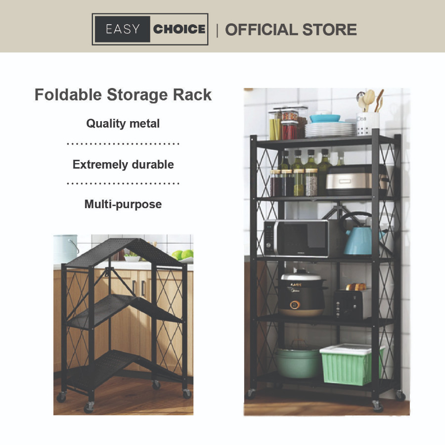 Easy Choice Foldable Storage Rack Multi-usage Multi-Level for Kitchen ...