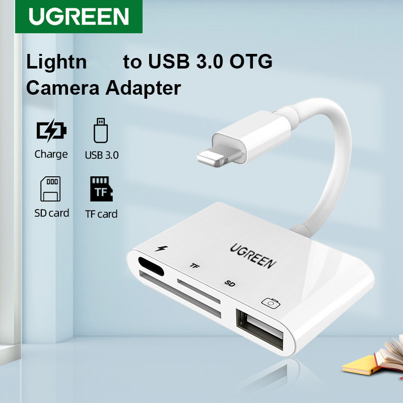 Ugreen 4 In 1 SD TF Memory Card OTG Adapter 8Pin To SD TF UBS Card ...
