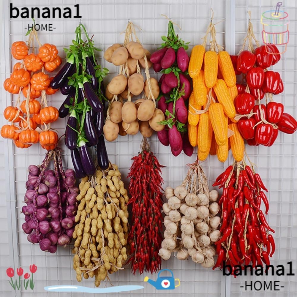 BANANA1 Simulation Foam Vegetables, Colorful Hanging Hanging Artificial ...