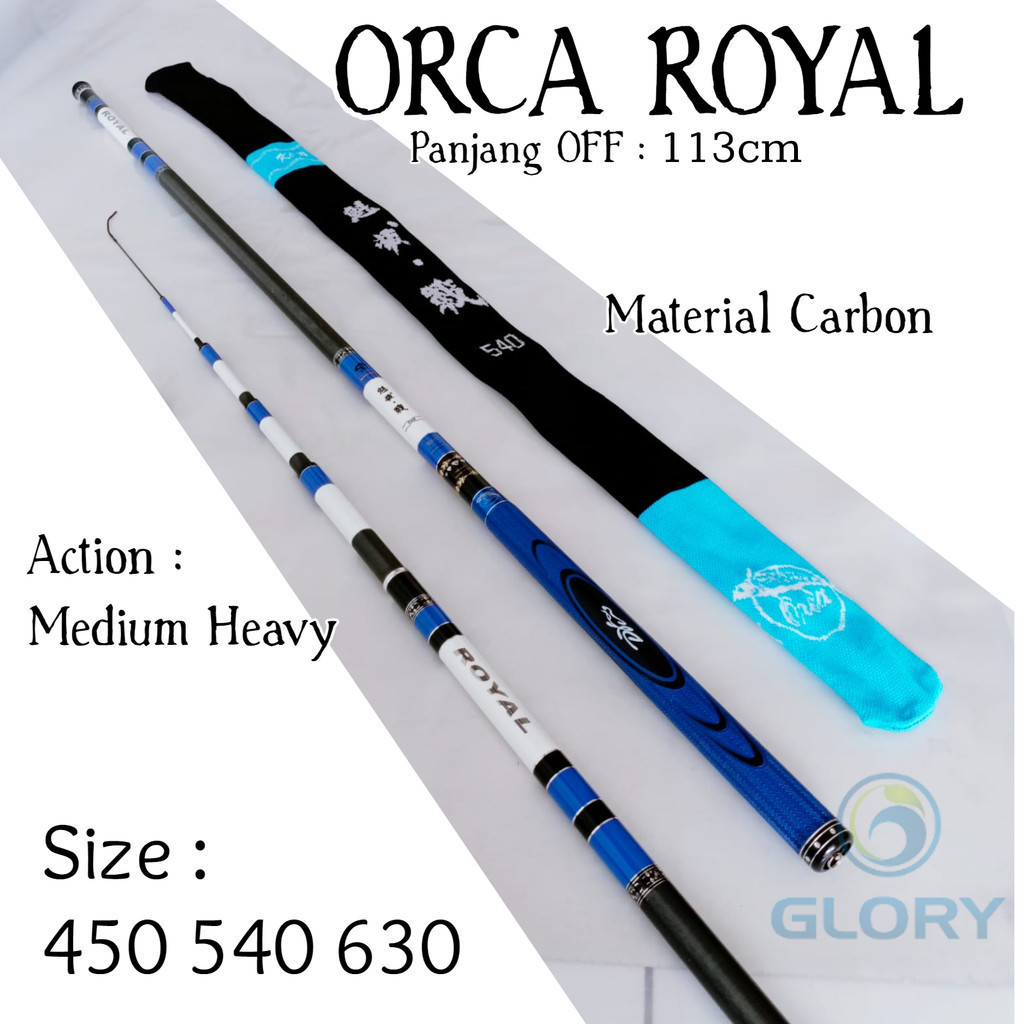 Orca Royal 450 540 630 Tegek Fishing Rod 113cm Long Segment Carbon ...