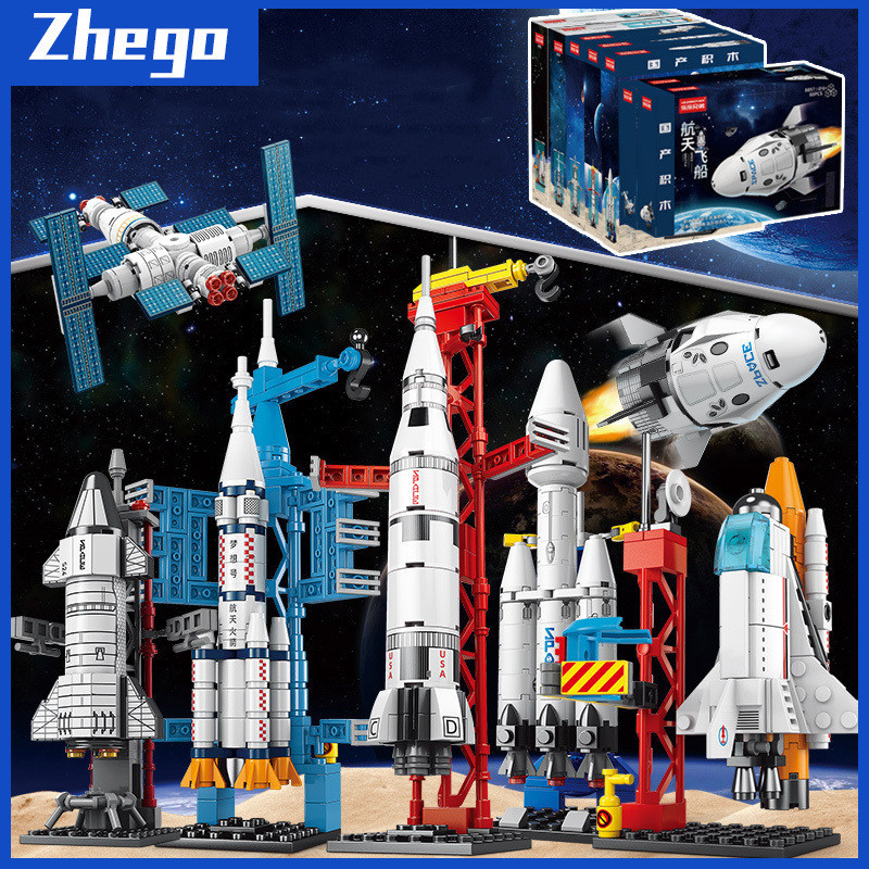 Nano Building Brick Mini Rocket Space Toy Block Stacking Block Rocket ...