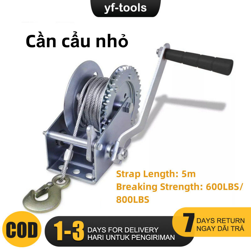 Hand Winch 800LBS - Multifunctional Hand Winch, Load Capacity 360Kg ...