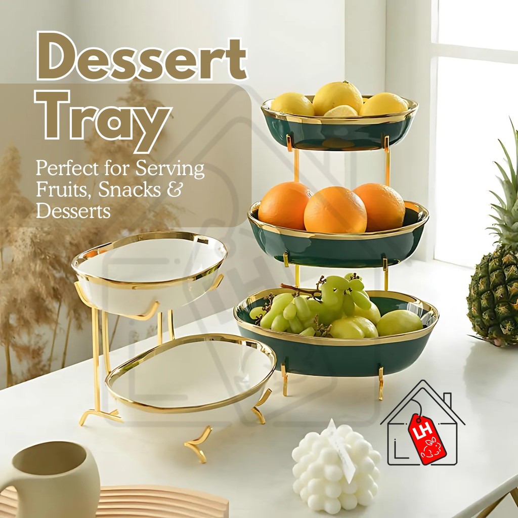 Ceramic Desert Tray Dessert Tray Stand Set Dessert Table Display Set ...