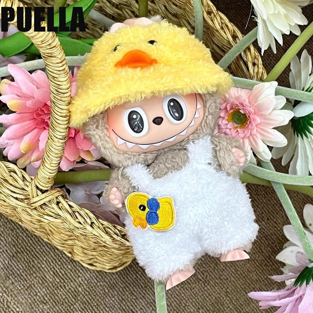 PUELLA Labubu Time Clothes, Duck Hat Dress Sitting Party Labubu Doll ...