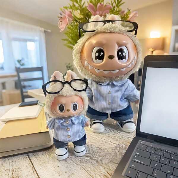 Labubu Sitting Party Doll Clothes Summer Labu Series Clothes Vinyl ...