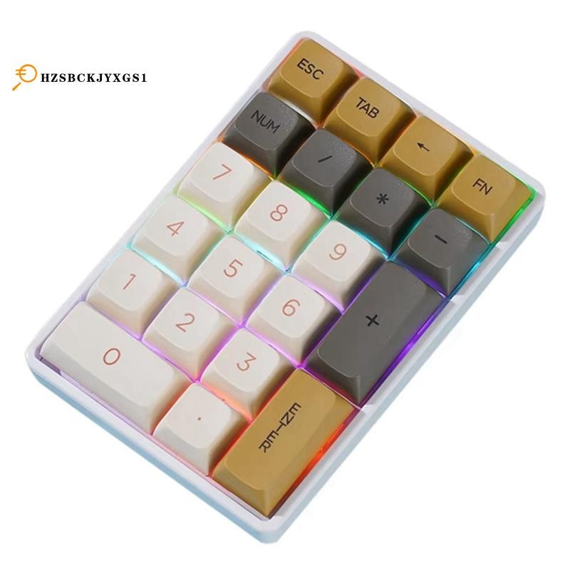 21Keys Mini Keyboard 2.4G Wireless Number Pad Mechanical Numeric Keypad ...
