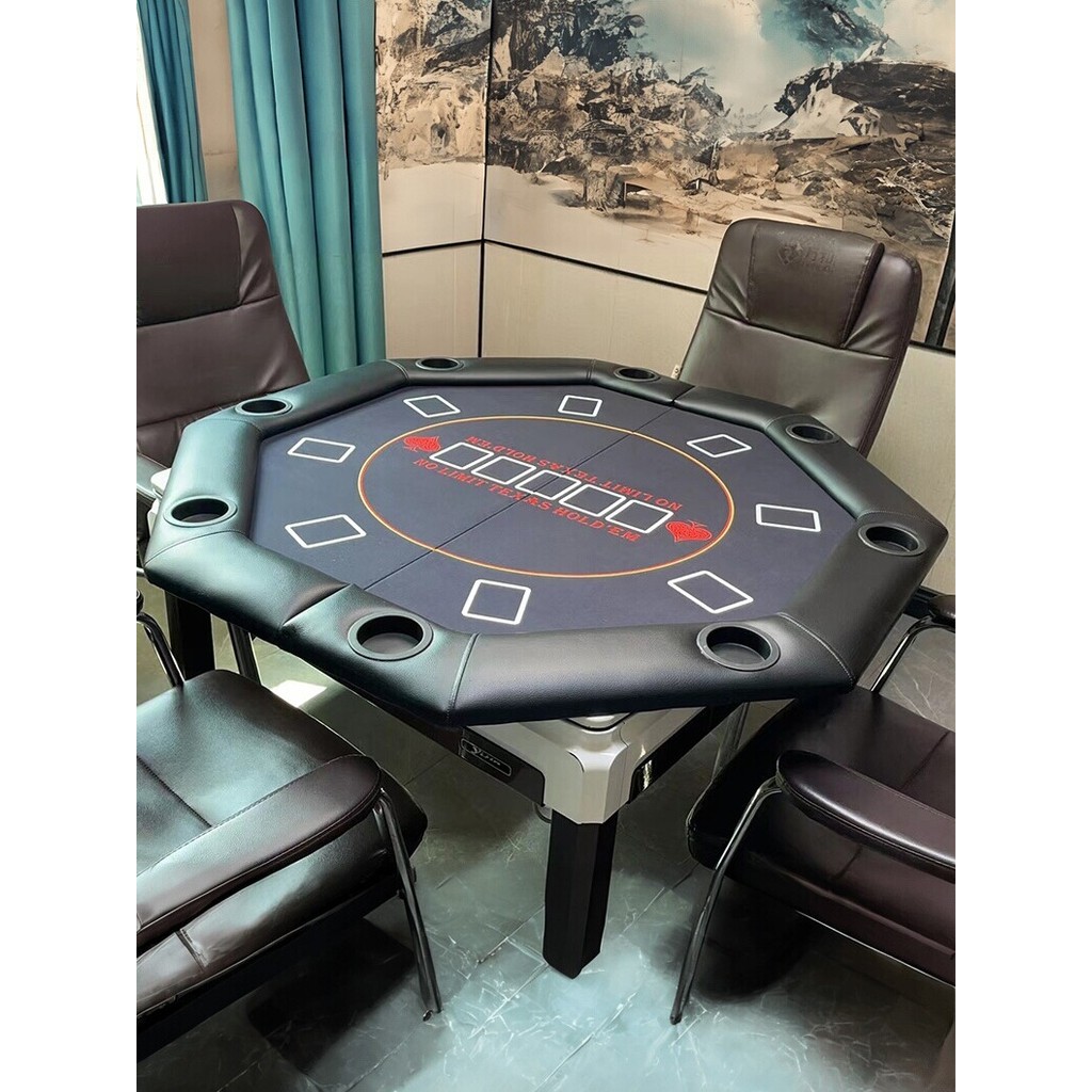 Portable Small Octagonal Desktop Folding Table Zide Playing Chips Texas ...
