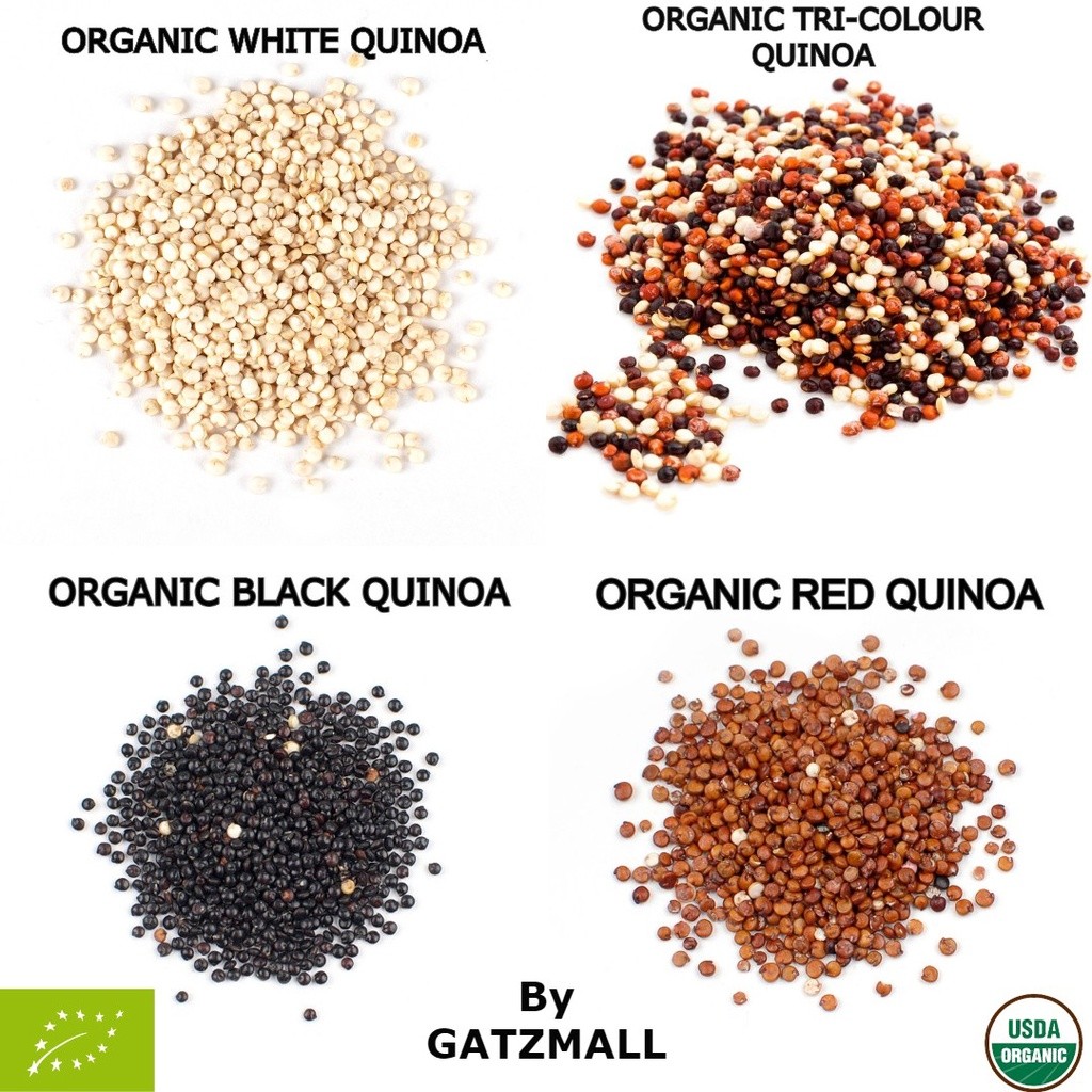 500g | 1kg ( ORGANIC ) QUINOA WHITE / BLACK / RED & TRI-COLOUR ...