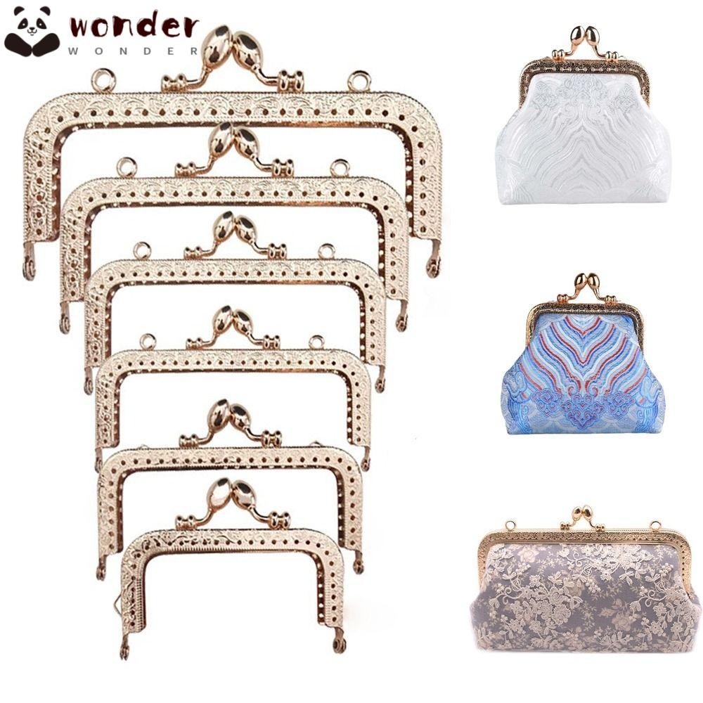 WONDER Purse Frame Kiss Clasp, Metal Bag Hardware Purse Clasp Frame ...