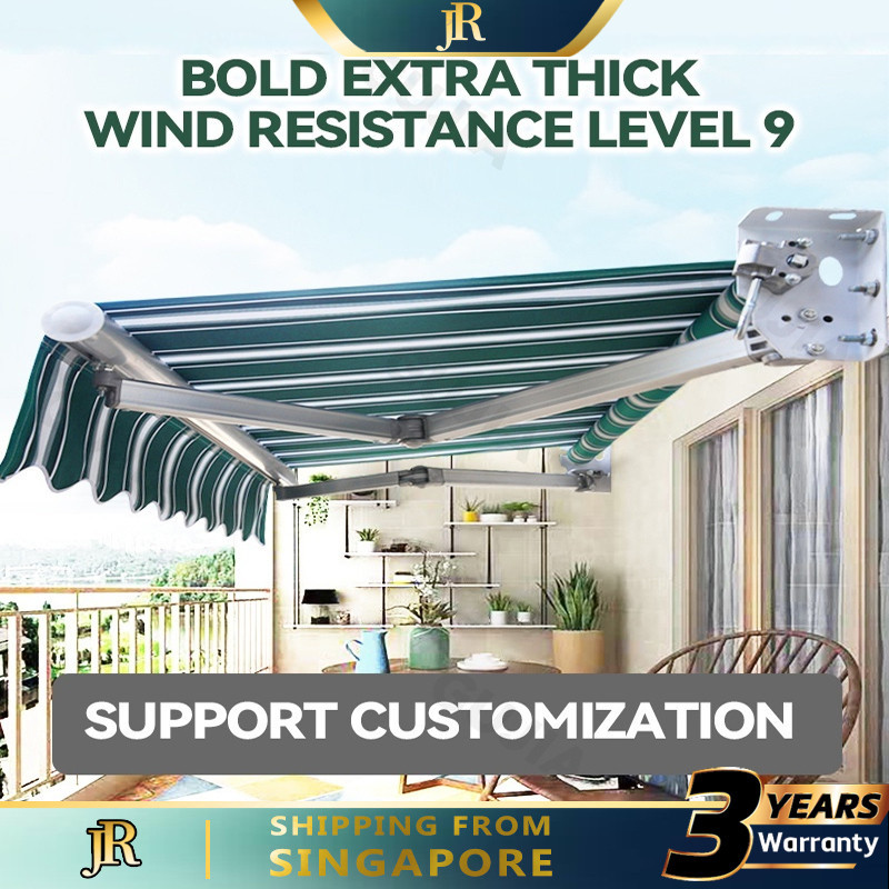 JR Canopy For Windows Sunshade Folding Retractable Manual Electric ...