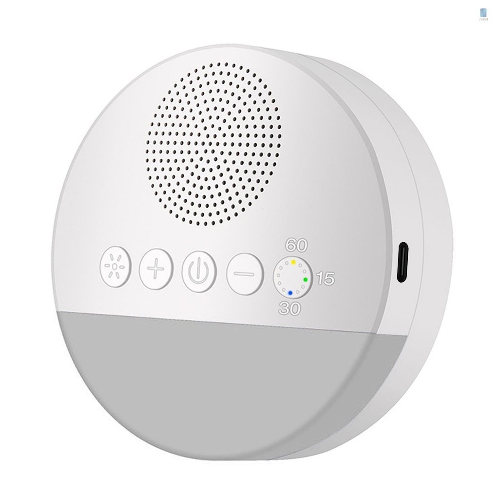 White Noise Sleep Machine Built-in 6 Soothing Sound Soft Breath Light ...