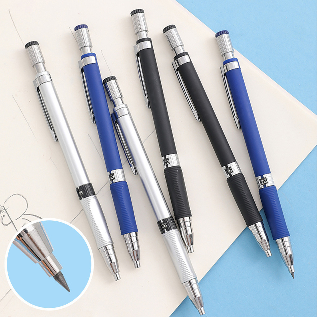 Student 2.0mm Mechanical Pencil 2B Press Drawing Pen Stationery WJ561 ...