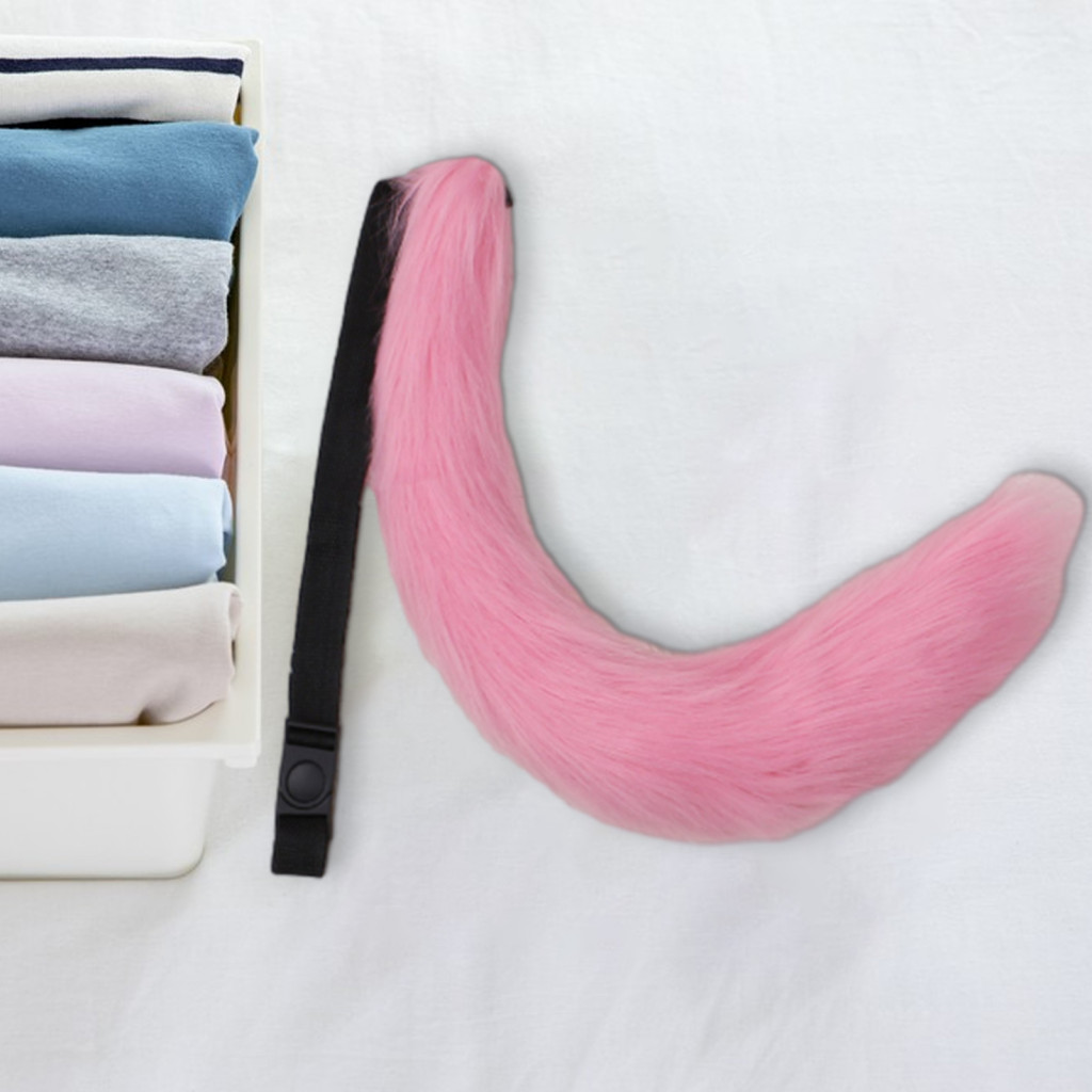 Fake Fox Tail Fake Cat Tail Soft Plush Fox Tail for Cosplay Adjustable ...