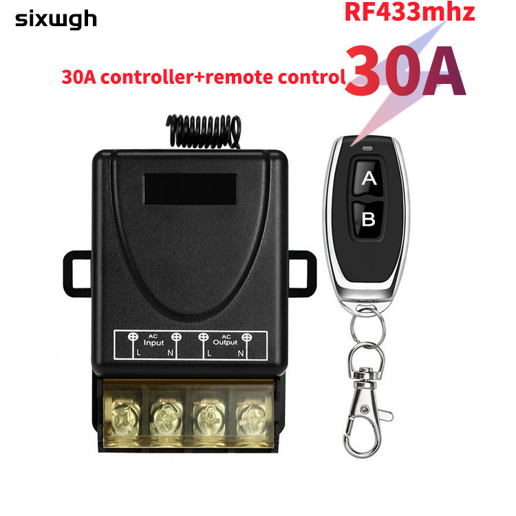 30A Controller wireless switch 433MHz Transmitter AC 220V 30A Factory ...