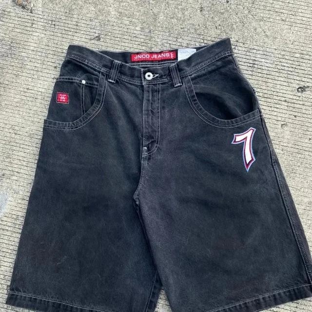 Jnco Embroidered Short Jncos Y2k Pantalones De Mujer Pants Baggy for ...