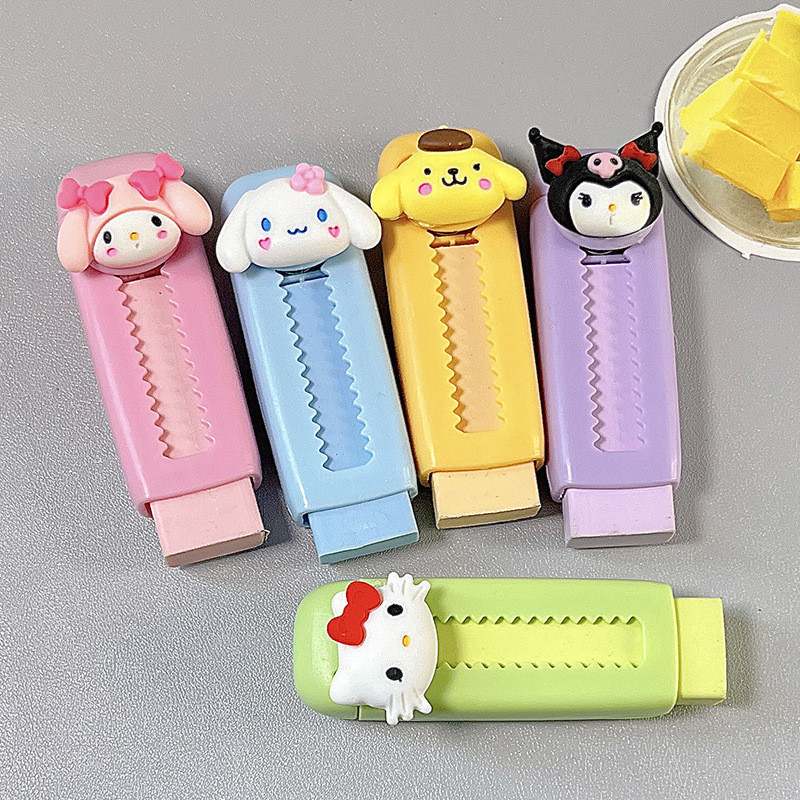 Sanrio Push-pull Eraser Kuromi Melody Cinnamorol Retractable Cartoon ...