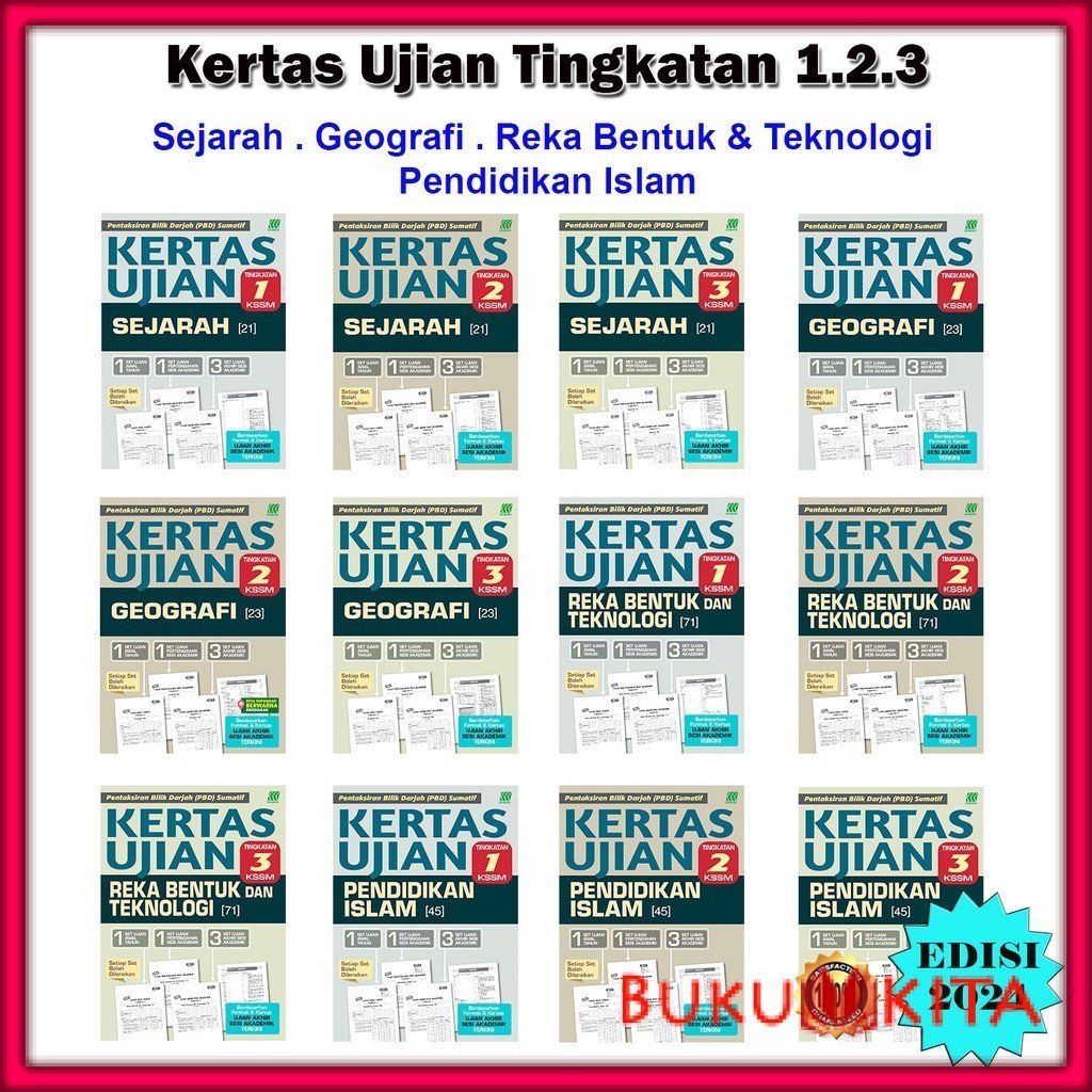 Exercise Book : Form 1 / 2 / 3 Test Paper 2024 Edition - History ...