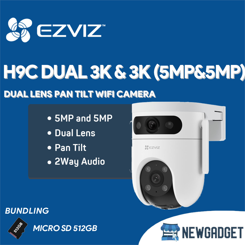 EZVIZ H9C DUAL 3K & 3K (5MP & 5MP) COLORNIGHT DUALLENS OUTDOOR PT ...