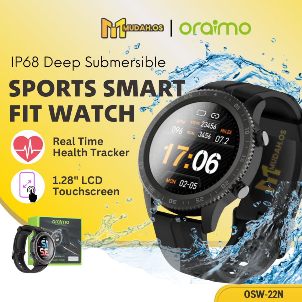 ORAIMO Bluetooth Round Sport Smart Watch Swimming MD22N Digital IWatch ...