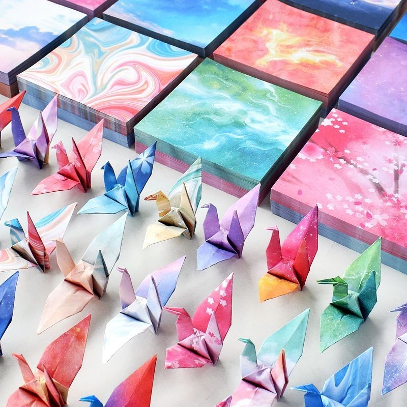Twelve Constellations Thousand Paper Cranes Origami Square Cardboard ...