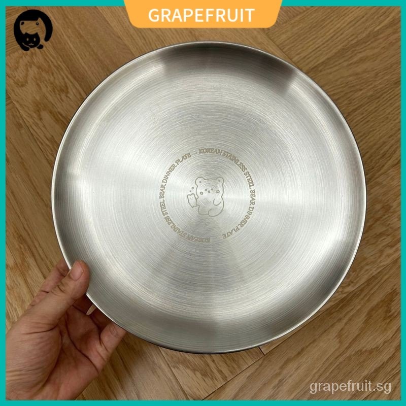 Pet Disc Thickened Plate Dish Pet Tray Cat Plate Stainless Steel Mesh ...