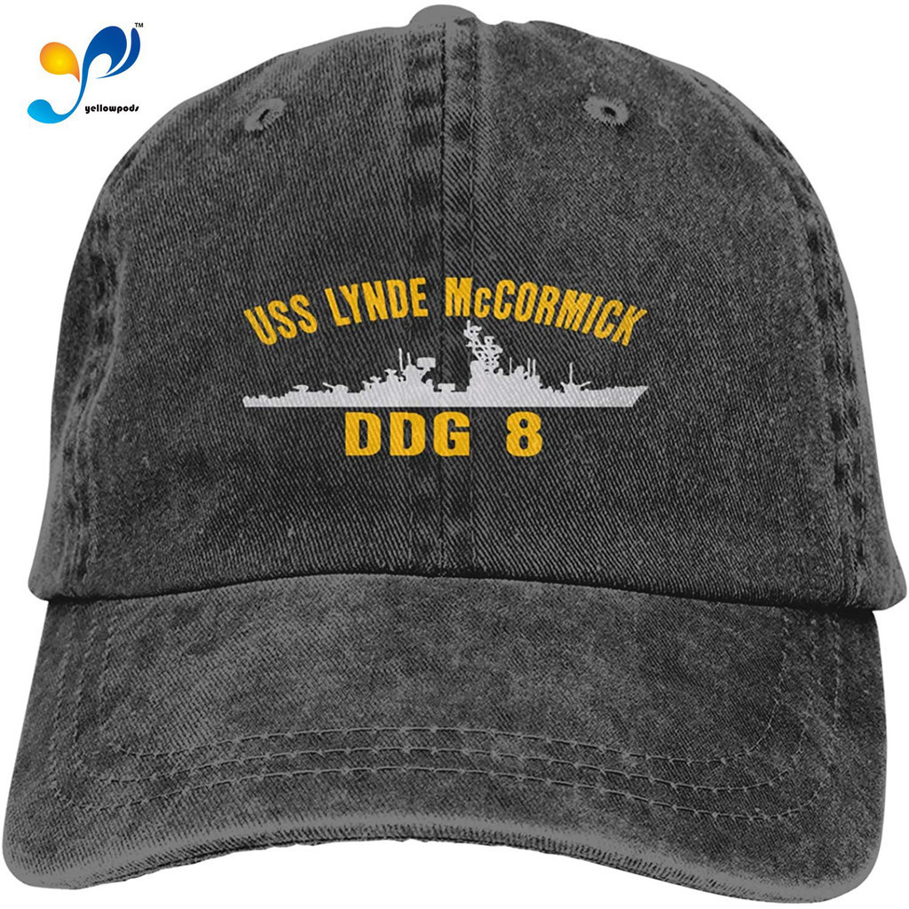 USS Lynde McCormick DDG 8 Sandwich Cap Denim Hats Baseball Cap Adult ...