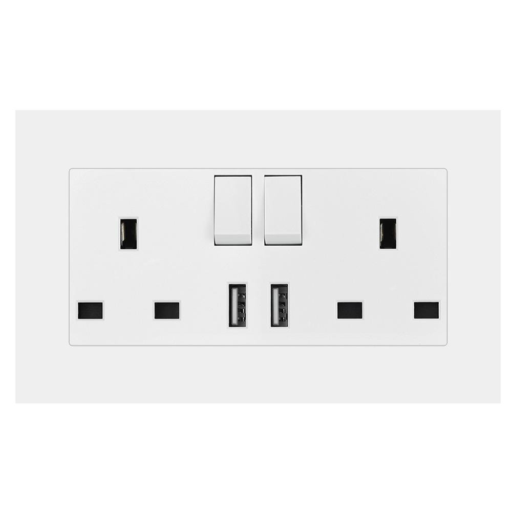 VISWE wall socket usb wall socket double socket 3 pin socket 13amp wall ...
