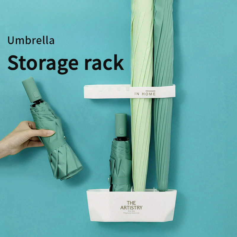 Wall-Mounted Umbrella Storage Rack Long and Short Sun Umbrella Rack ...