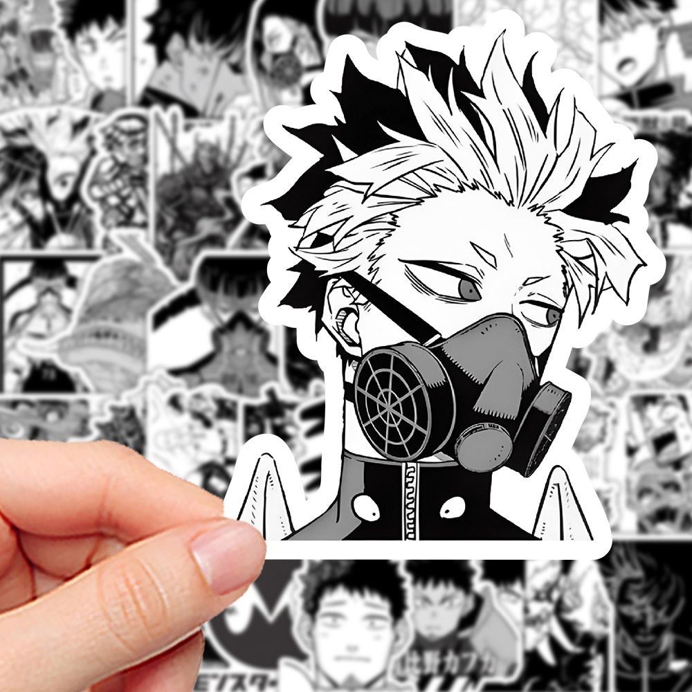 Kaiju NO.8 Narumi Gen Anime Sticker Hoshina Soshiro Black White Manga ...