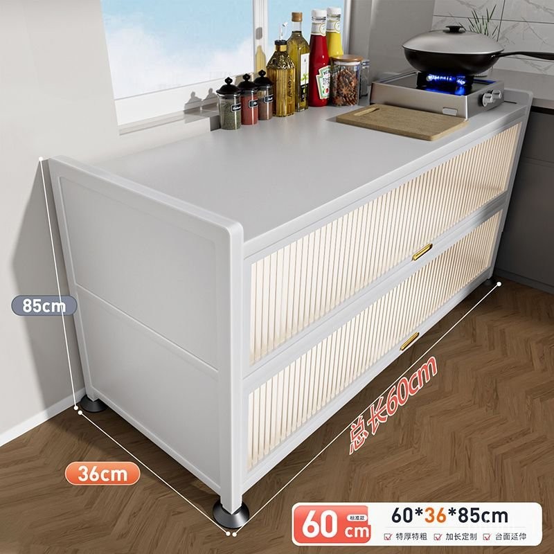 Kitchen Shelf Multi-Layer Storage Cabinet Microwave Bowl Dining Side ...